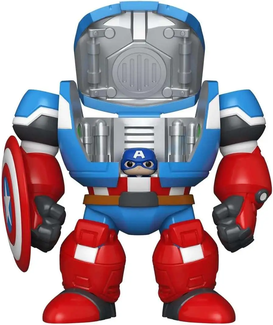 Funko Marvel Captain America Bitty Bots Mech with Cap Mini Vinyl Figure ...