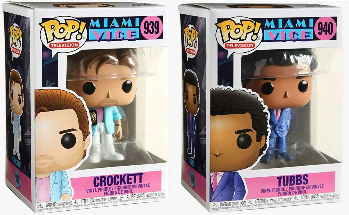Funko Miami Vice POP Television Crockett Tubbs Set of 2 Vinyl Figures ...
