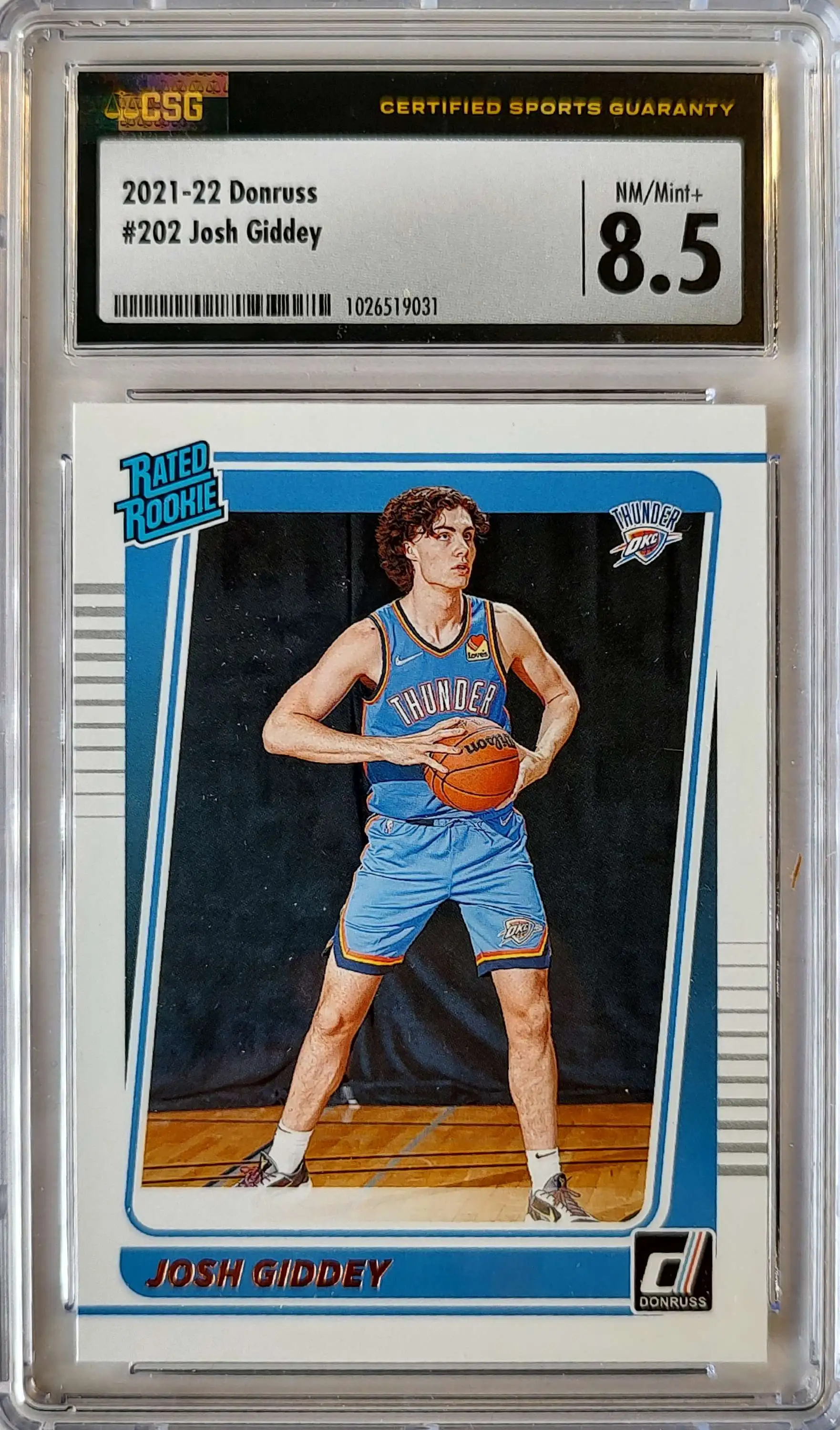 NBA 2021-22 Donruss Single Card Josh Giddey 202 Rated Rookie CSG 8.5 ...