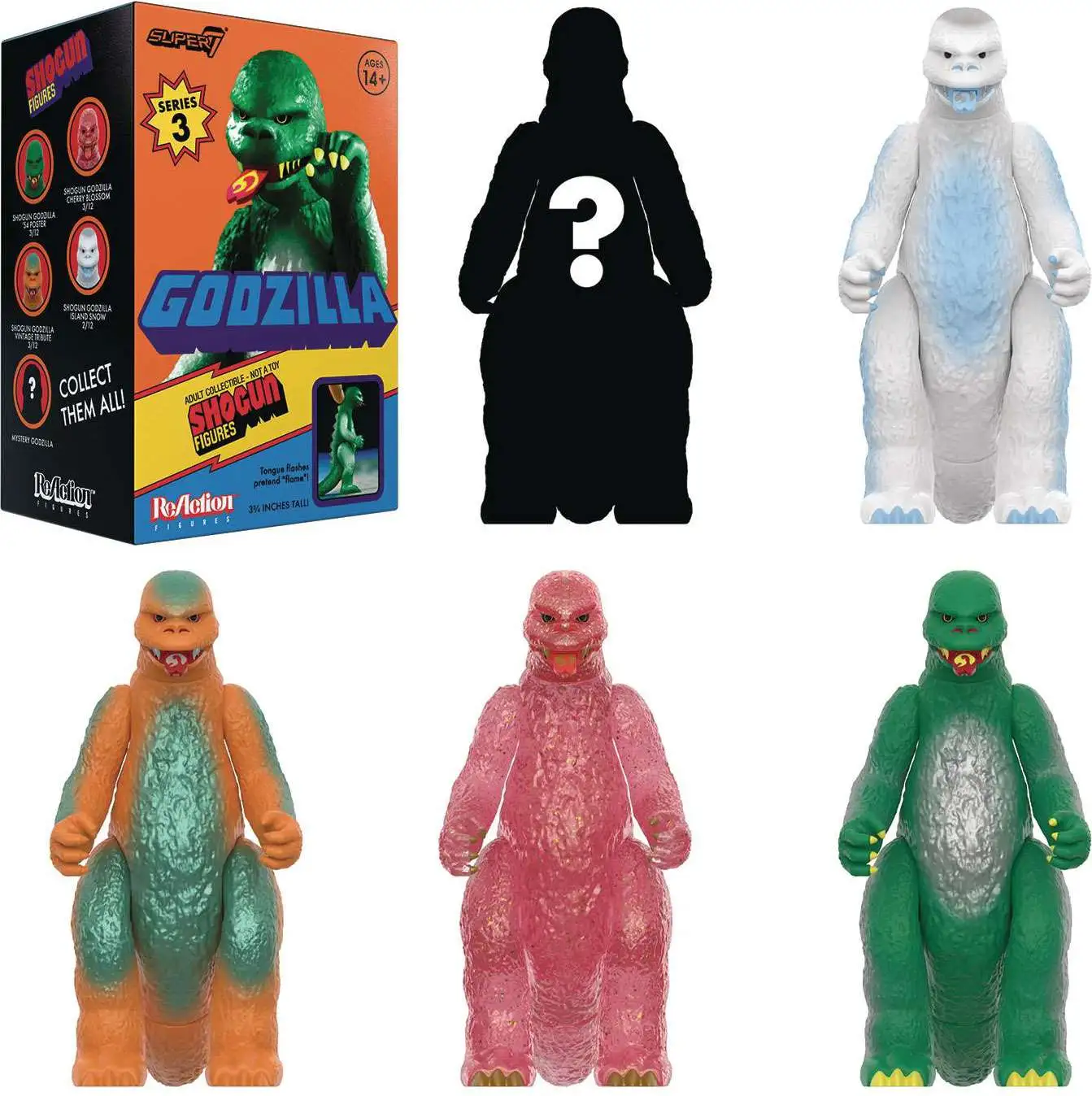 Godzilla Shogun TOHO Godzilla Kaiju Series 3 3.75 Mystery Box 12 Packs ...
