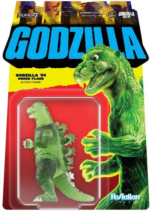 Godzilla ReAction TOHO Godzilla 3.75 Action Figure Semi-Clear Green ...