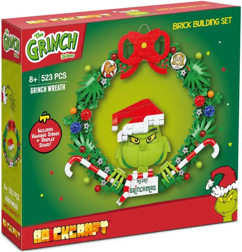Dr. Seuss The Grinch Grinch Wreath Brick Building Set Compatible with ...
