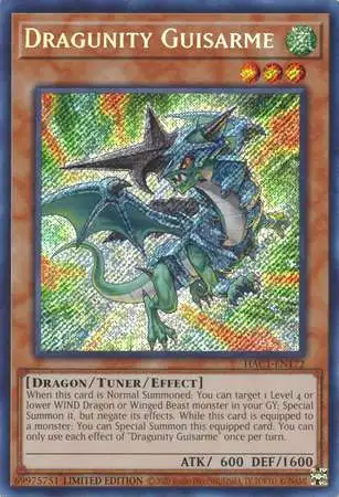 YuGiOh Single Card Secret Rare Dragunity Guisarme HAC1-EN172 - ToyWiz