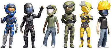 McFarlane Toys Halo XBOX 360 Avatar Figures Series 1 2 Set of 6 Base ...