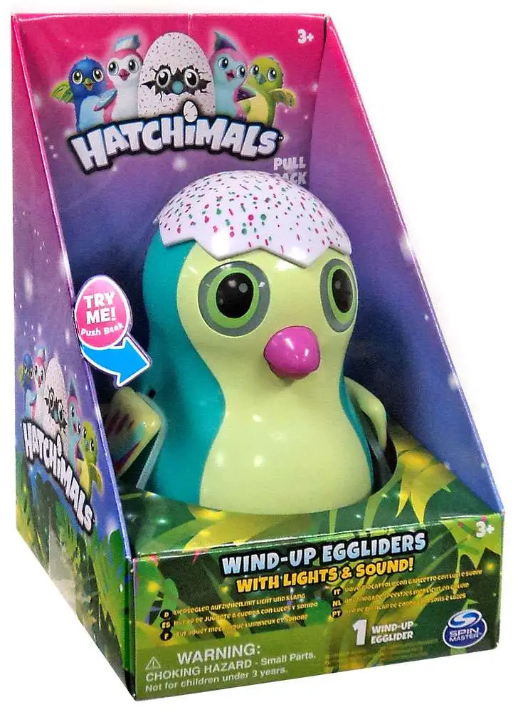 Hatchimals Green Penguala Egglider 4 Wind-Up Figure with Lights Sounds ...