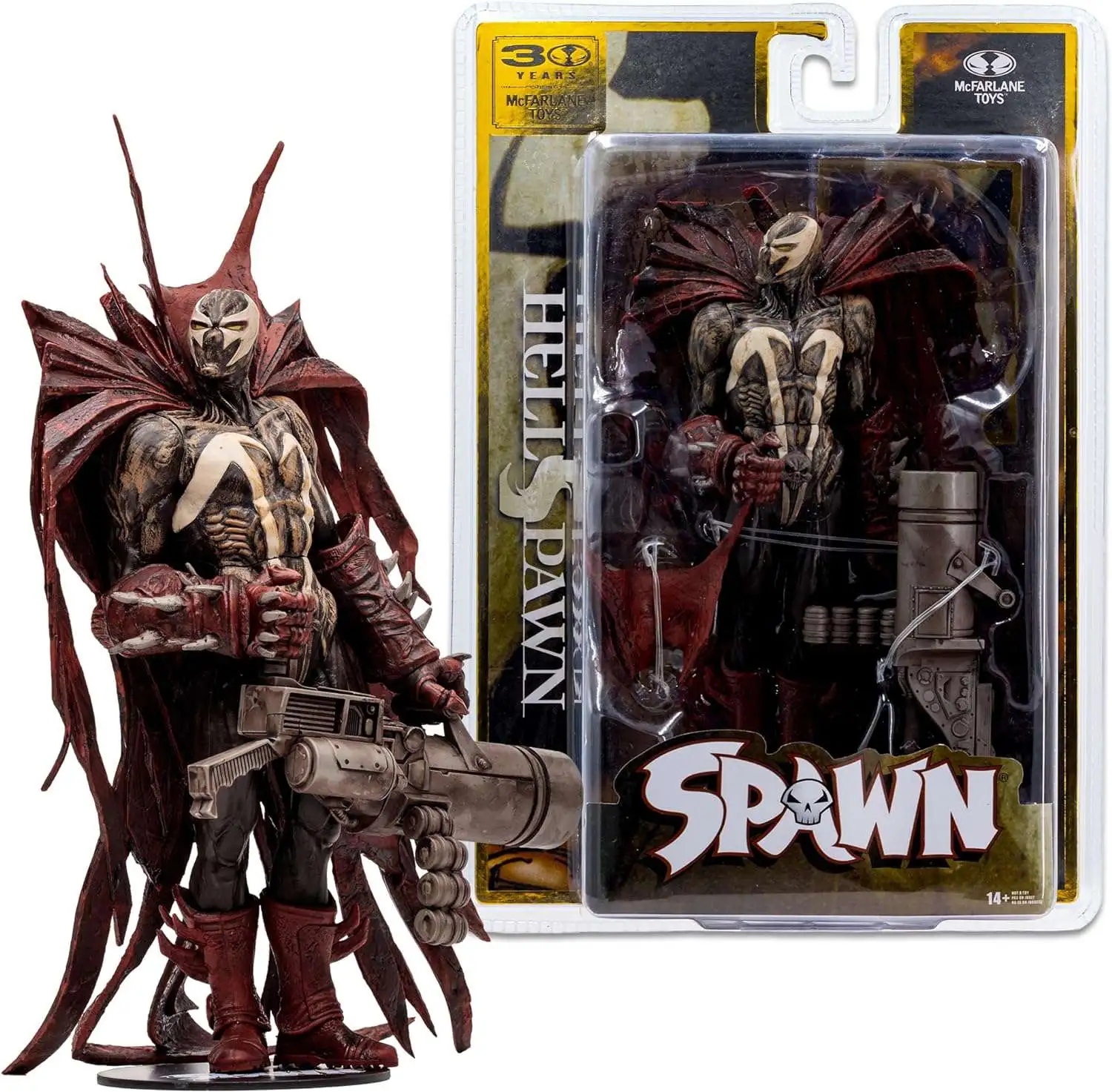 McFarlane Toys Spawn 30th Anniversary Hellspawn 2 7 Action Figure Digitally Remastered - ToyWiz
