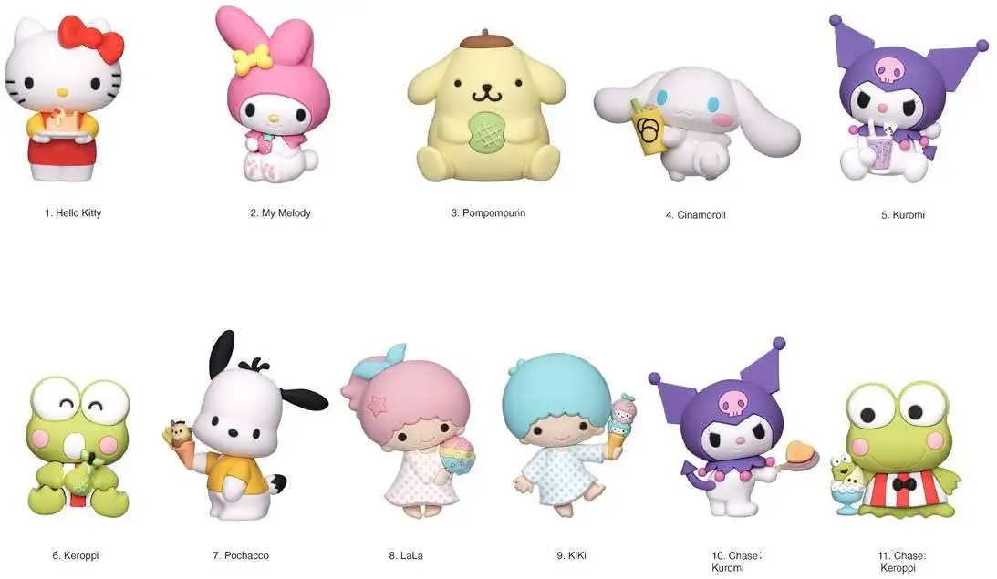 Sanrio 3D Figural Foam Bag Clip Hello Kitty Friends Series 5 Mystery ...