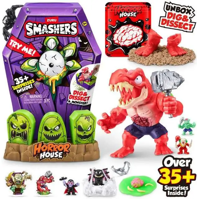 Smashers Horror House Zombie Rex LARGE Mystery Pack BLACK Spider, 35 ...