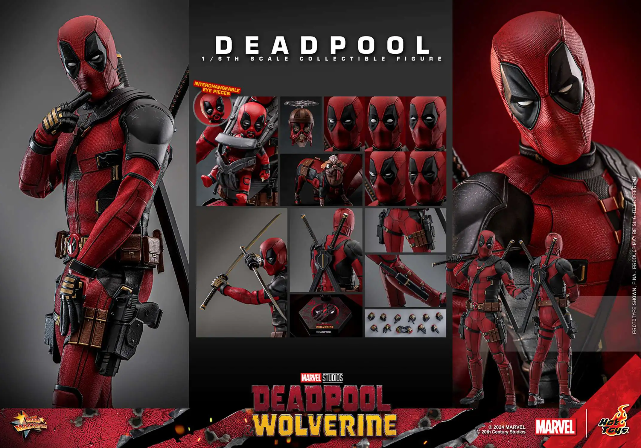 Marvel Deadpool Wolverine Deadpool 16 Collectible Figure Hot Toys - ToyWiz