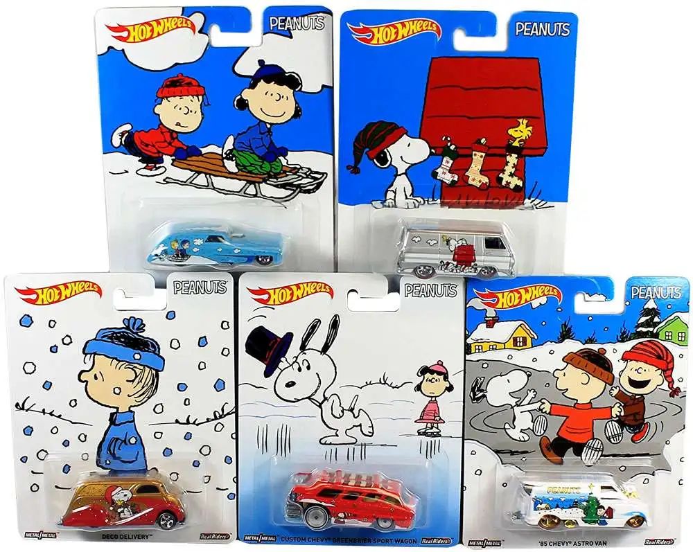 Hot Wheels Peanuts Peanuts 164 Diecast Car 5-Pack Open Package Open ...