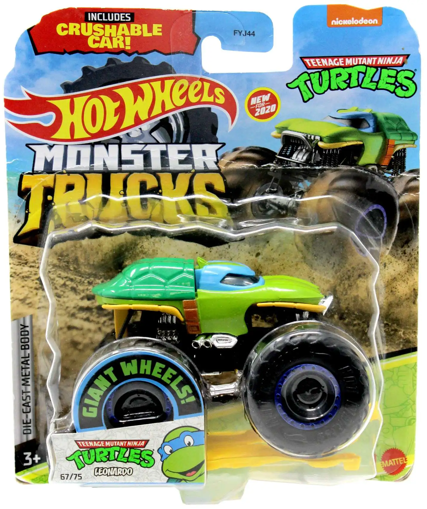Hot Wheels Monster Trucks Teenage Mutant Ninja Turtles Leonardo 164 ...