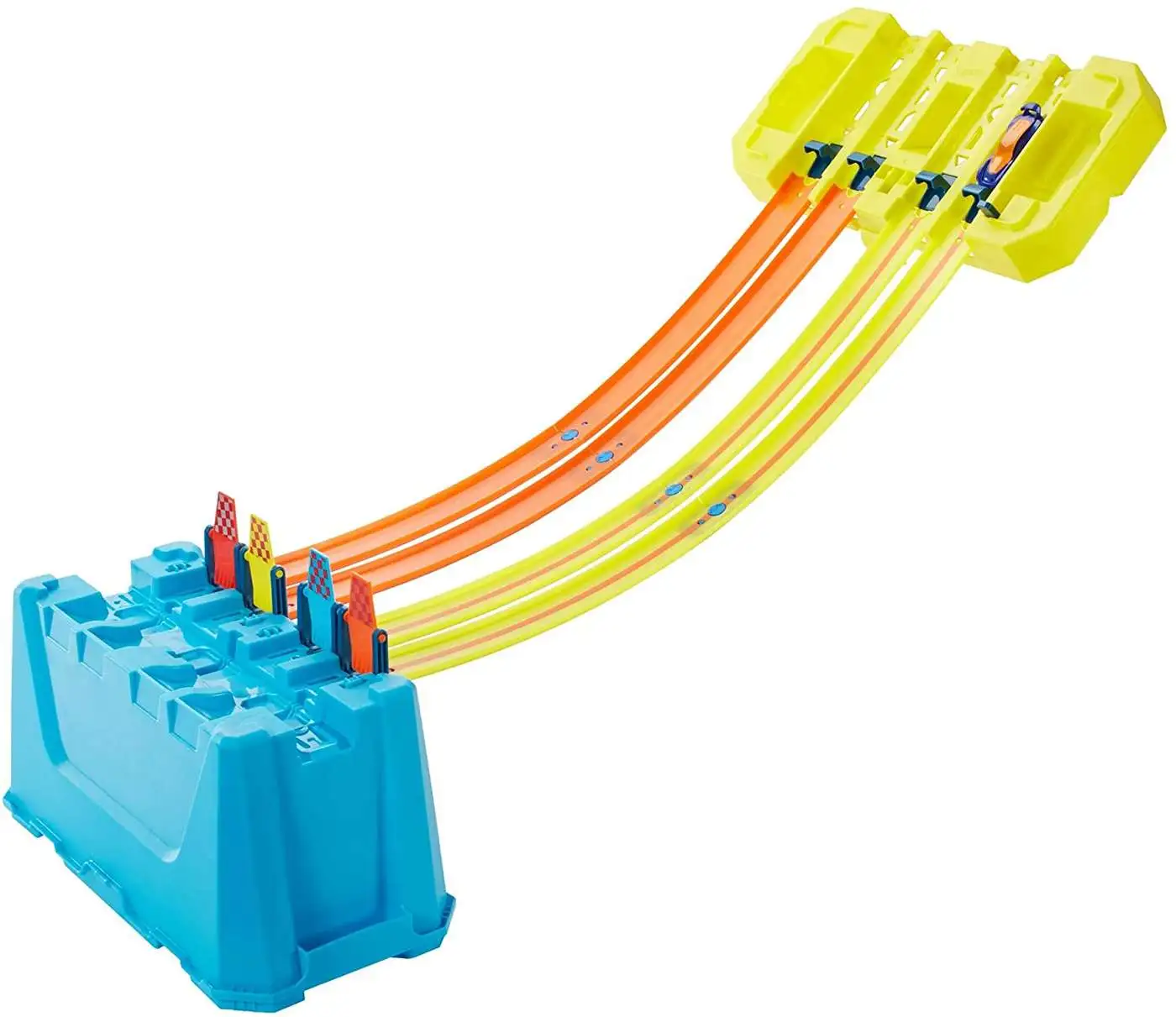 Hot Wheels Track Builder System Multi-Lane Speed Box 164 Track Set ...