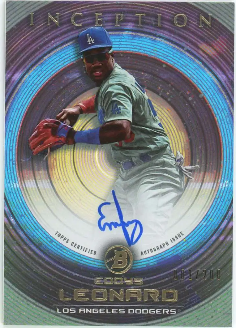 MLB 2022 Bowman Inception Eddys Leonard 81200 Autographed Single Card ...