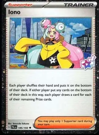 Pokemon Scarlet Violet Paldea Evolved Single Card Promo Iono 185 Cosmos ...