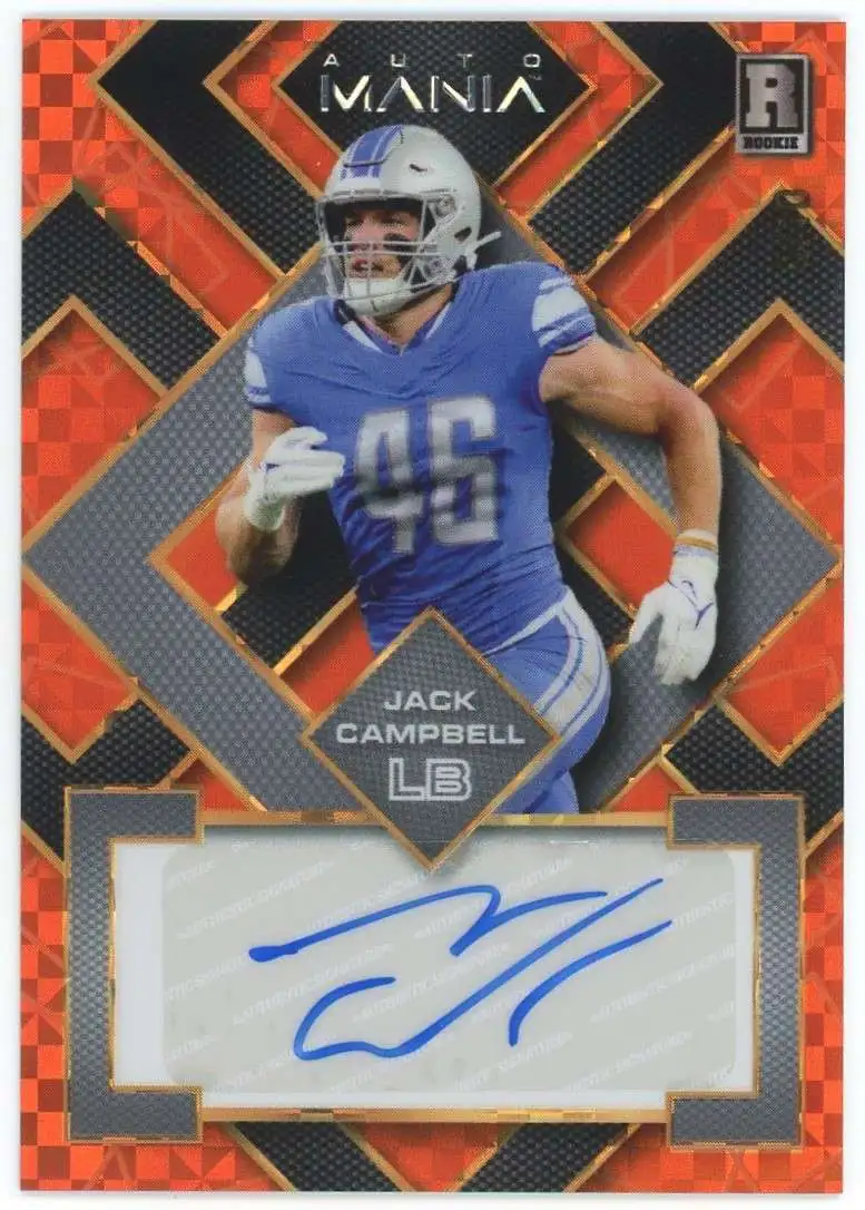 NFL 2023 Auto Mania Single Card 610 Jack Campbell AMSQ-A Rookie Auto ...