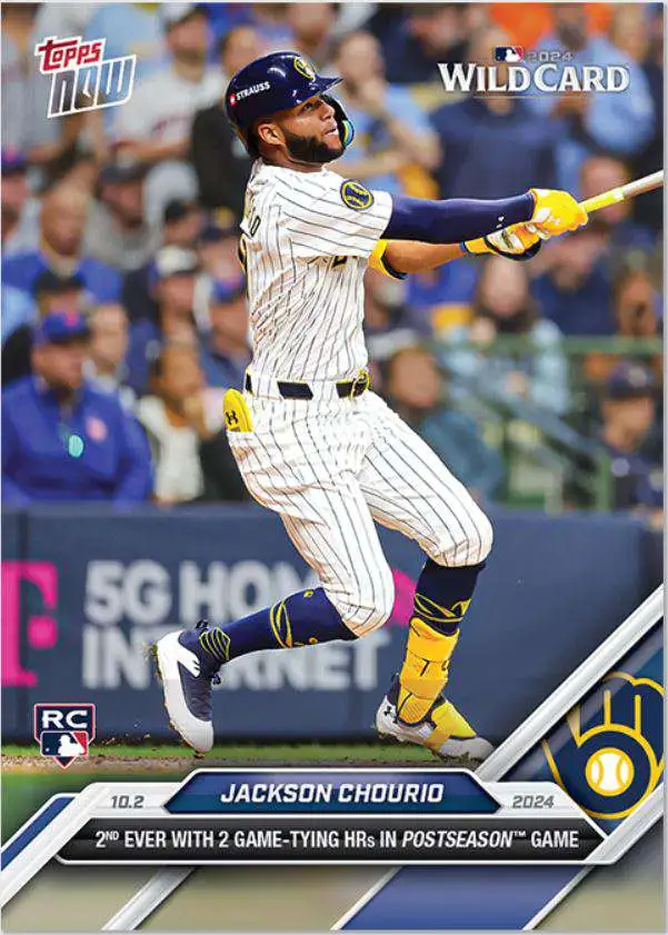 MLB Milwaukee Brewers 2024 NOW Baseball Single Card Jackson Chourio 795 Rookie - ToyWiz
