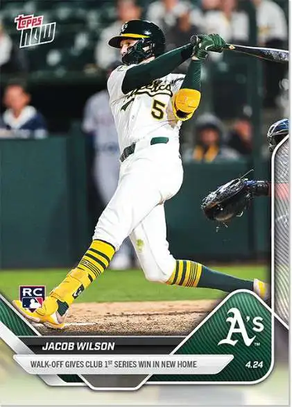 MLB Oakland Athletics 2025 NOW Baseball Single Card Jacob Wilson 104 ...
