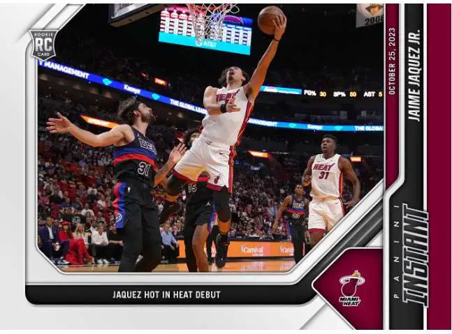 NBA Miami Heat 2023-24 Instant Basketball Single Card Jaime Jaquez Jr. 10 Rookie, Hot in Heat ...