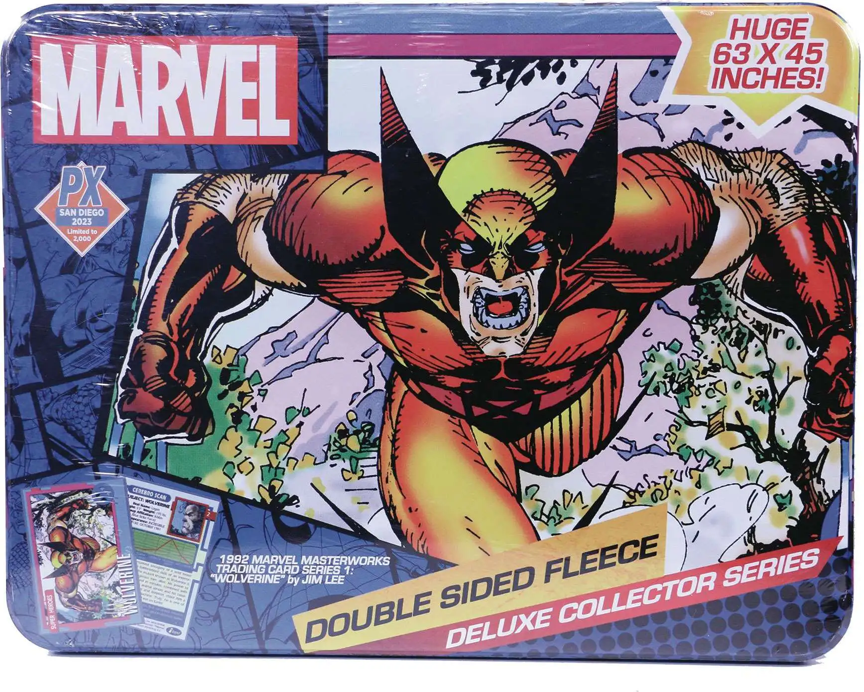 Marvel Wolverine 63 x 45 Deluxe Fleece Blanket SDCC 2023 Diamond Select Toys - ToyWiz