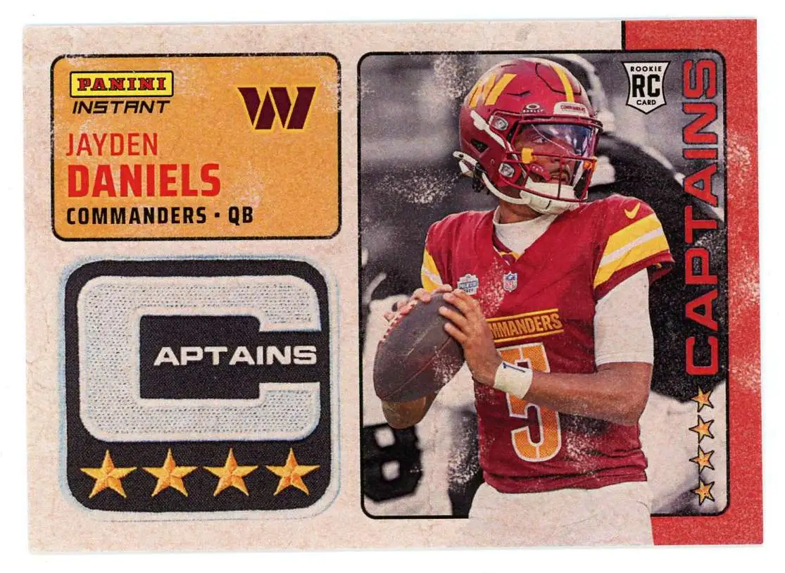NFL Washington Commanders 2024 Instant Captains Football Single Card ...