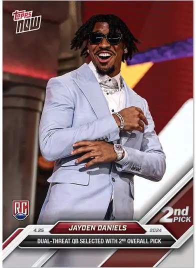 NFL Washington Commanders 2024 NOW Football Single Card Jayden Daniels D-2 Rookie Card ...