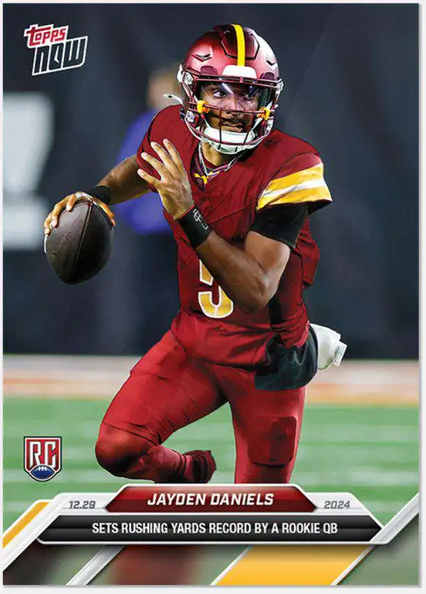 NFL Washington Commanders 2024 NOW Football Single Card Jayden Daniels 19 Rookie - ToyWiz