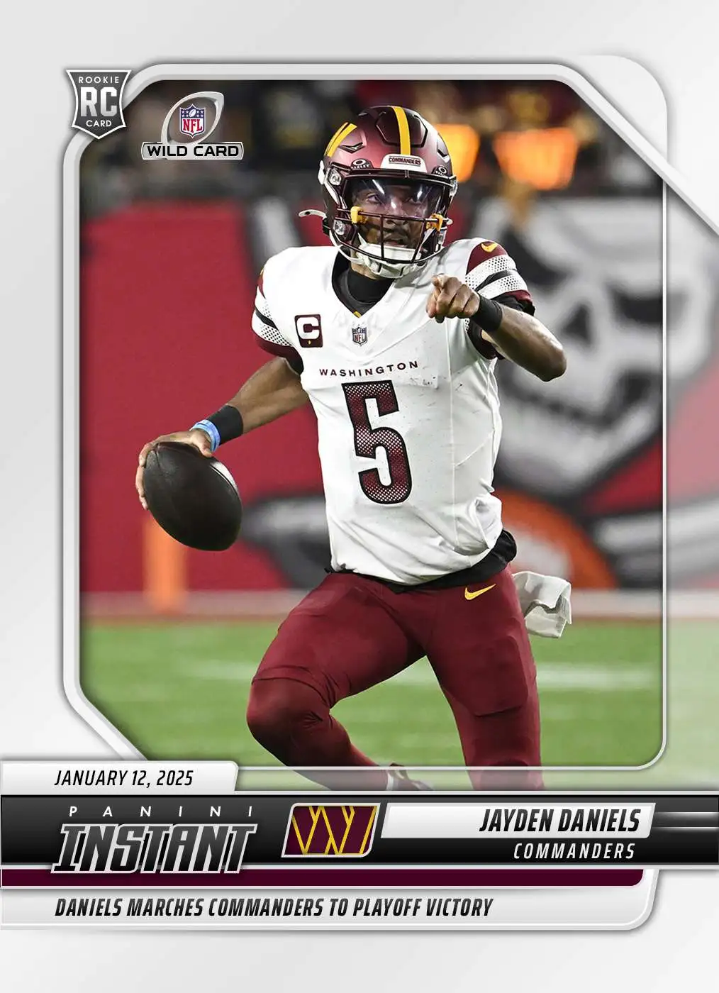 NFL Washington Commanders 2024 Panini Instant Football Single Card Jayden Daniels 264 Rookie ...