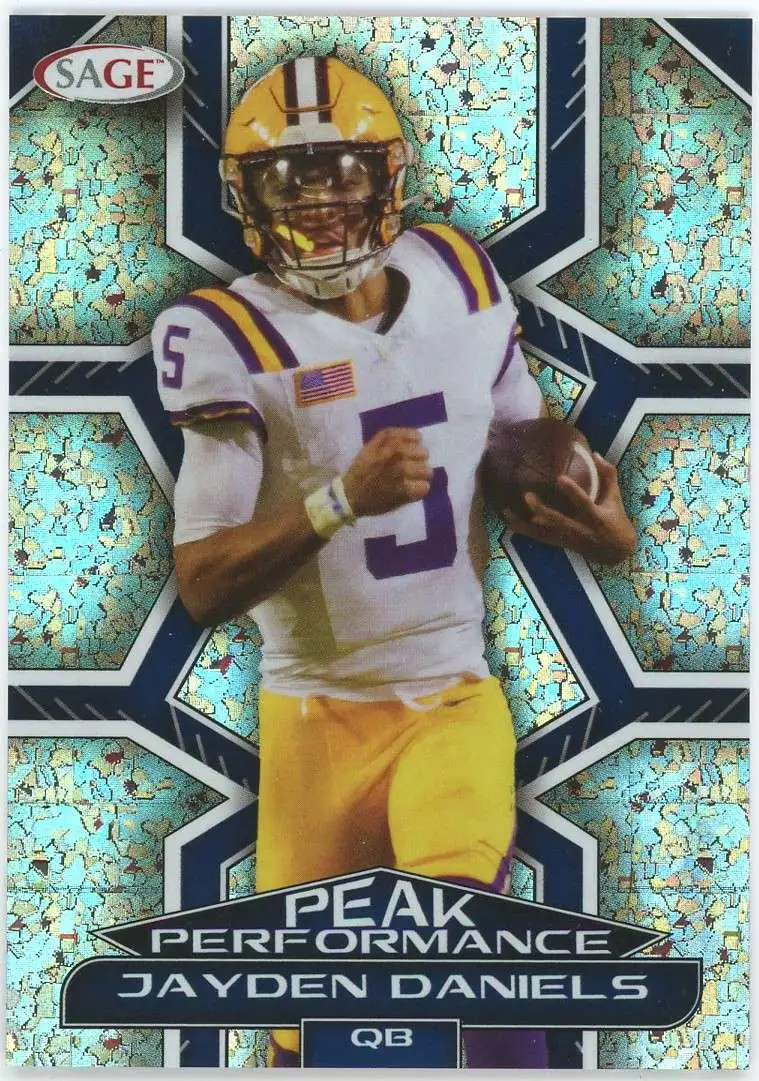 NFL Washington Commanders 2024 Sage High Series Football Single Card Peak Performance Jayden ...