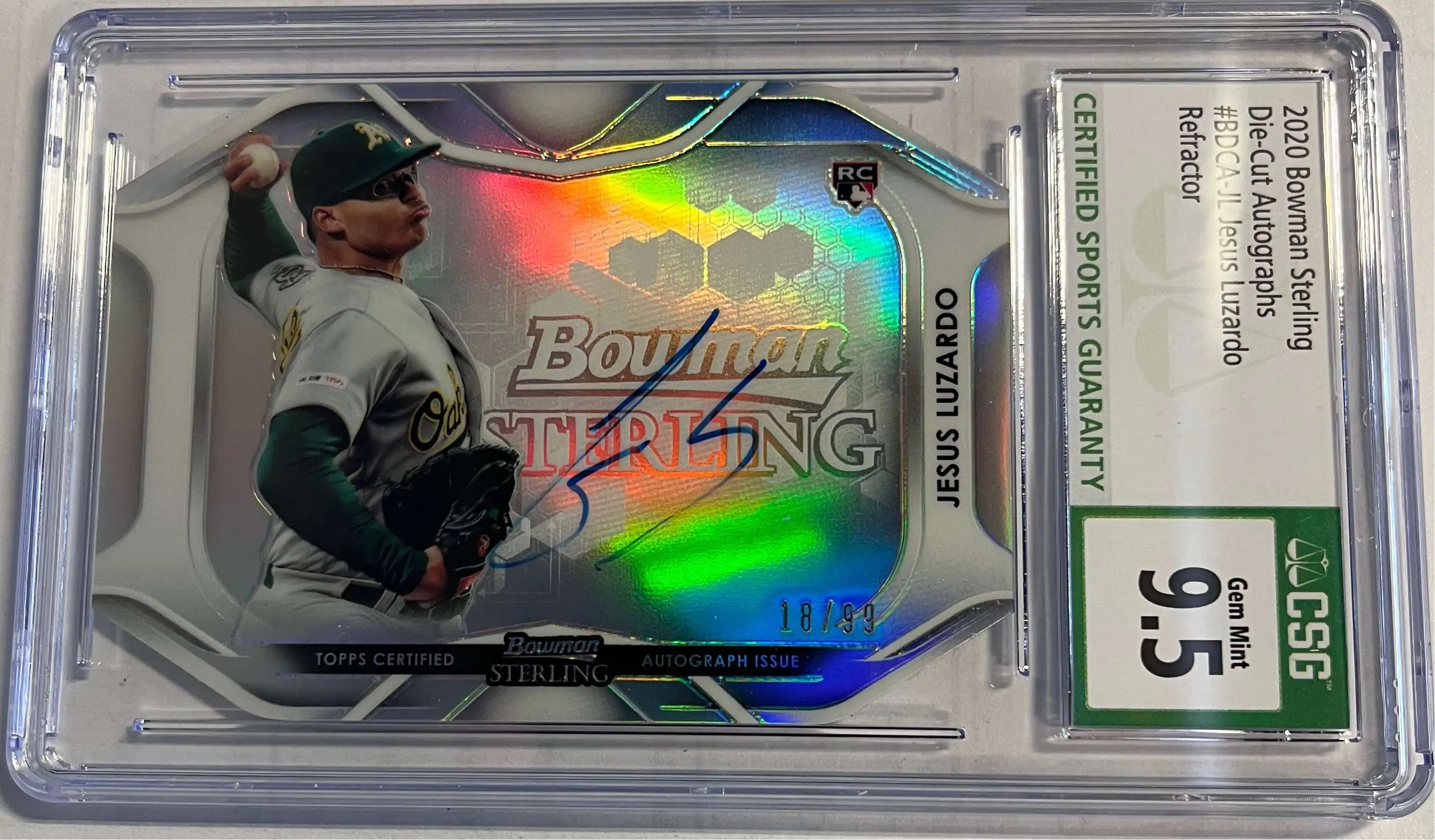 MLB 2020 Bowman Sterling Jesus Luzardo 1899 Graded Card BDCA-JL Rookie ...