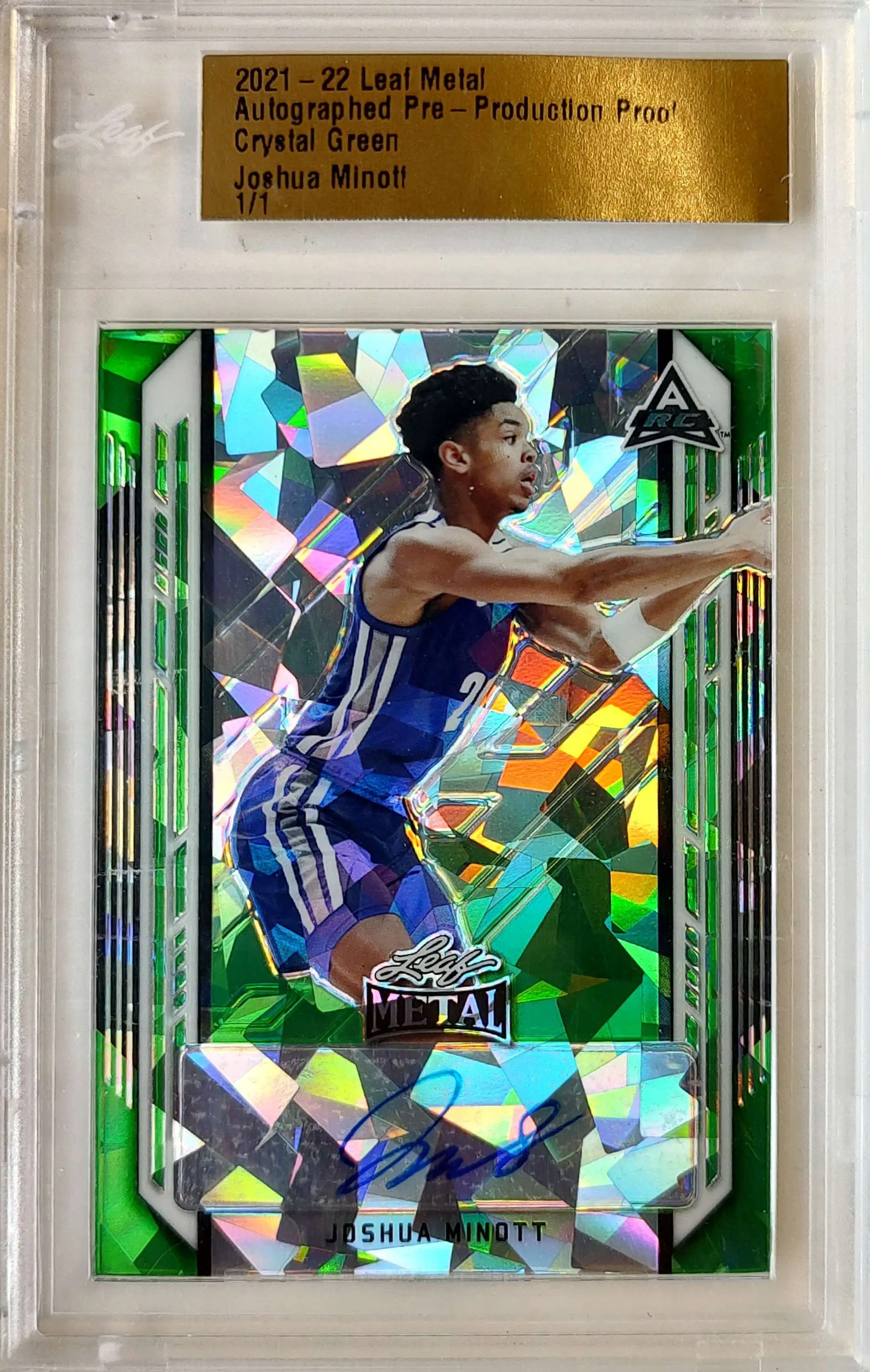 NBA Leaf 2021-22 Leaf Metal Joshua Minott 11 Pre-Production Proof ...