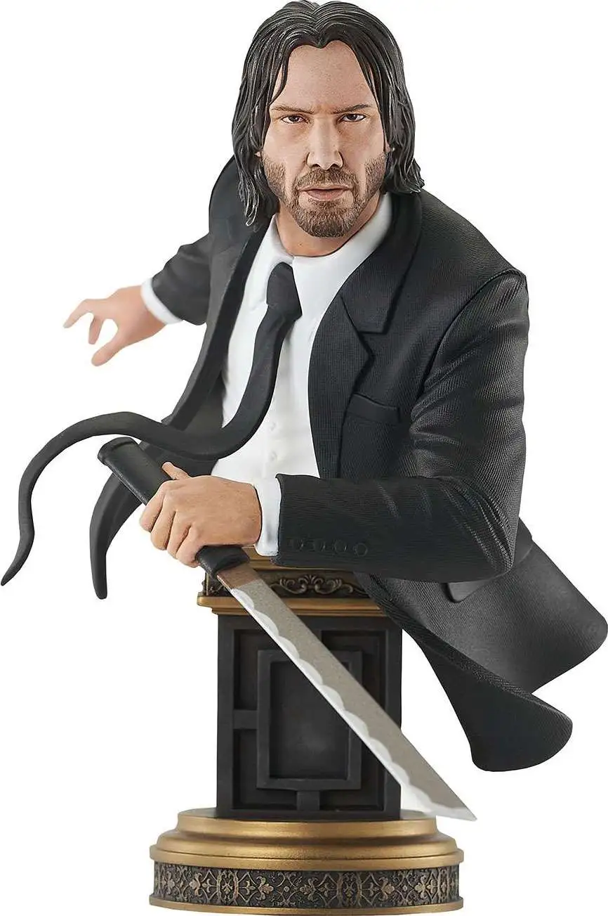 John Wick Chapter 3 John Wick 6.5 16 Scale Mini Bust Diamond Select ...