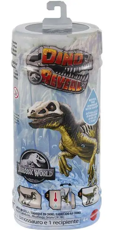 Jurassic World Dino Reveal Mystery Pack 1 RANDOM Color Change Dinosaur ...