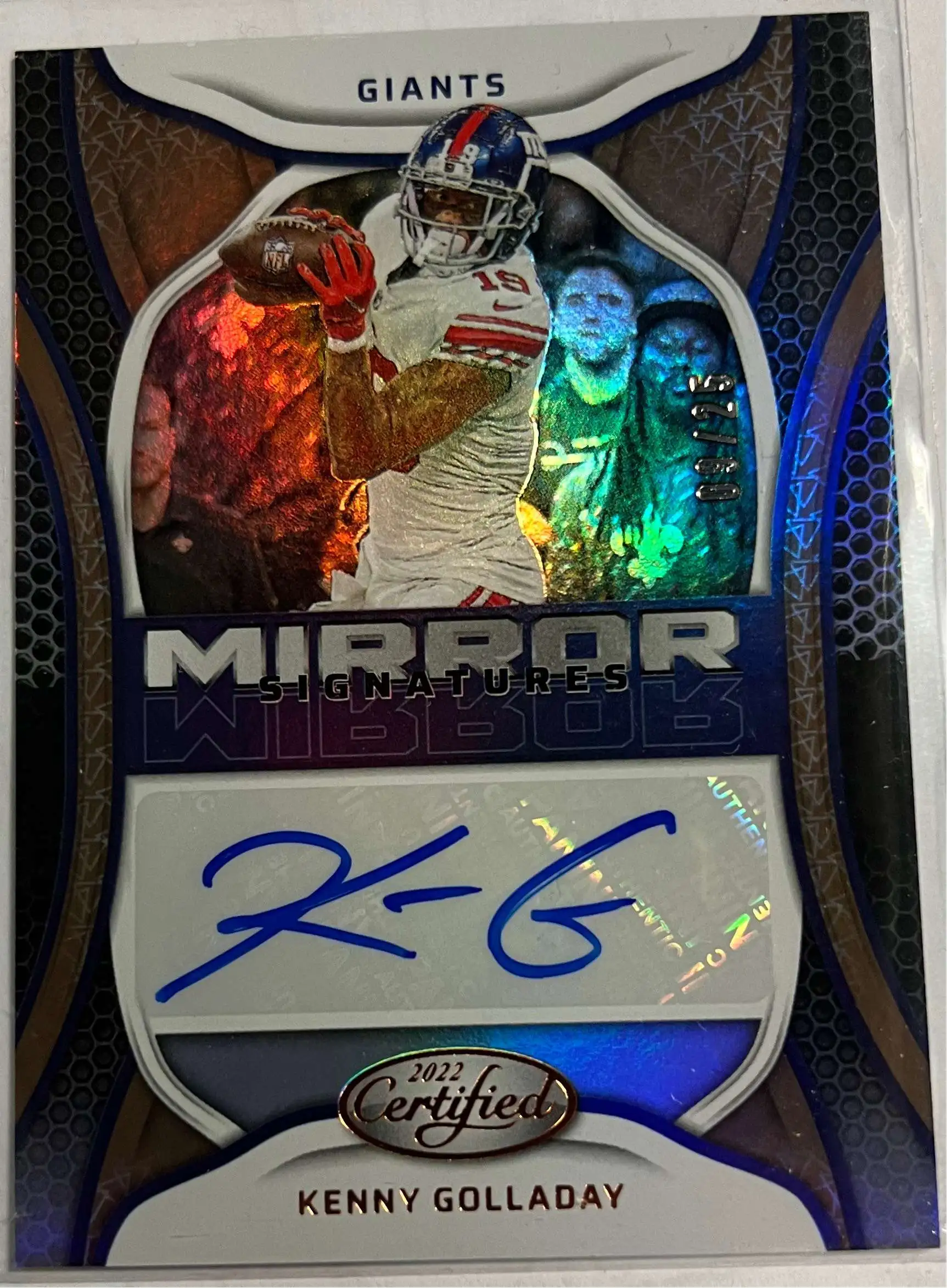 NFL 2022 Certified Football Kenny Golladay 925 Autographed Single Card ...