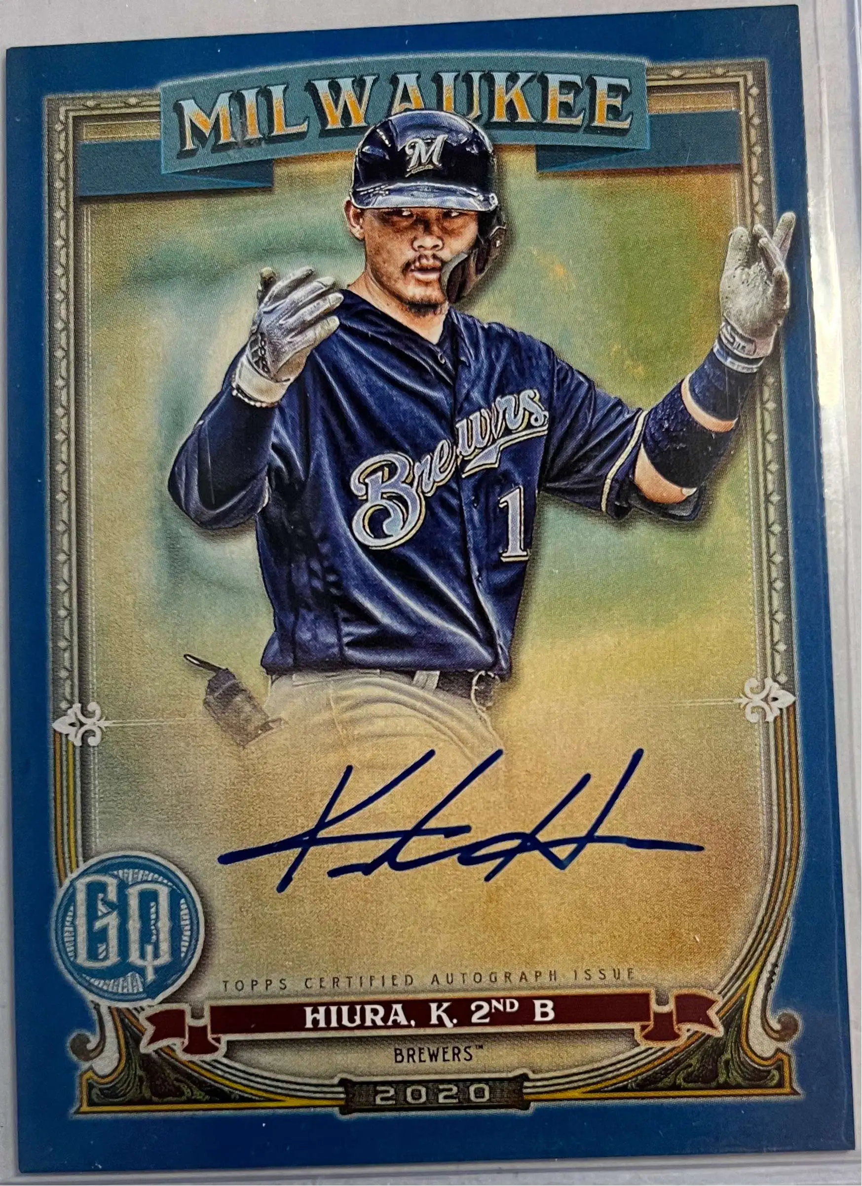 MLB 2020 Gypsy Queen Baseball Keston Hiura Blue 6699 Autographed ...