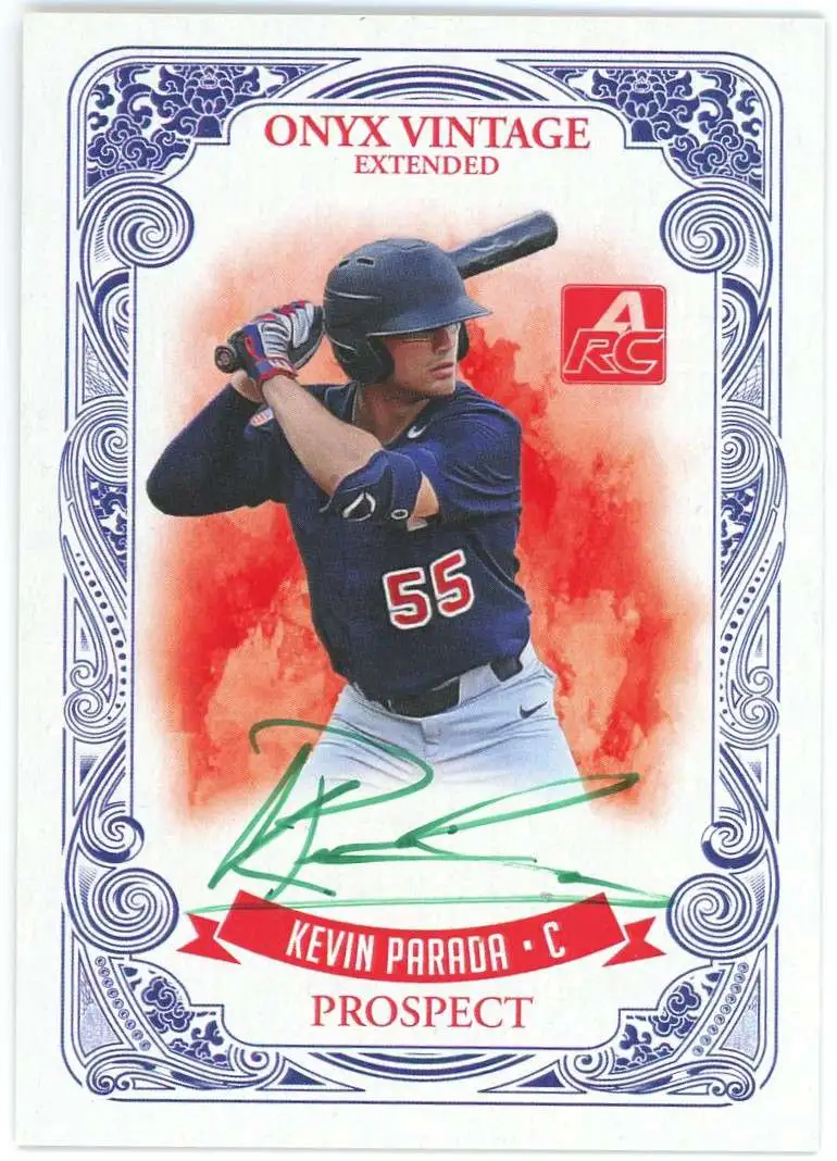 MLB 2021 Vintage Extended Single Card Green Ink 50 Kevin Parada EAKP ...