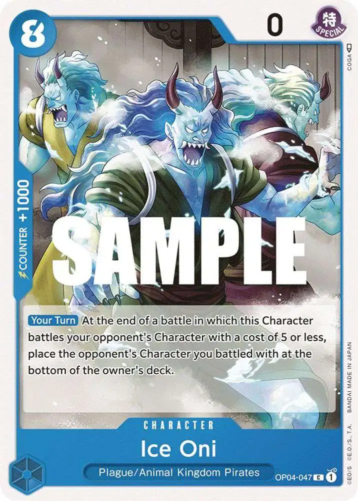 One Piece Trading Card Game Kingdoms of Intrigue Single Card Common Ice Oni OP04-047 - ToyWiz