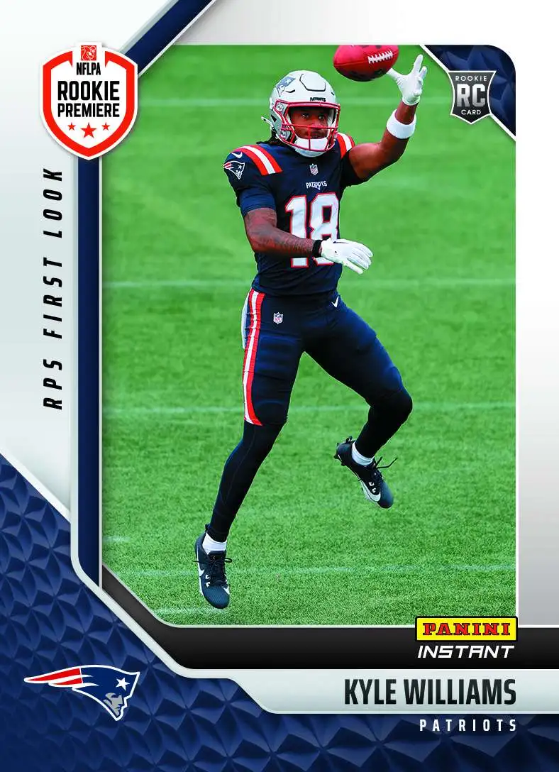 NFL New England Patriots 2025 Instant RPS First Look Football Single Card Kyle Williams RPSFL-19 ...
