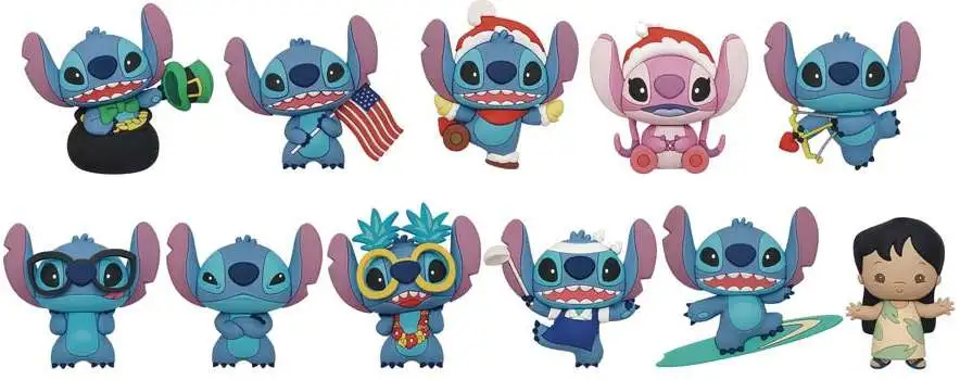 Disney 3D Figural Keyring Lilo Stitch Series 3 Mystery Box 24 Packs ...