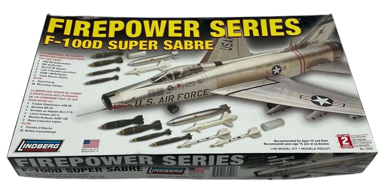 Lindberg Military Miniature Firepower Series F-100D Super Sabre 148 ...