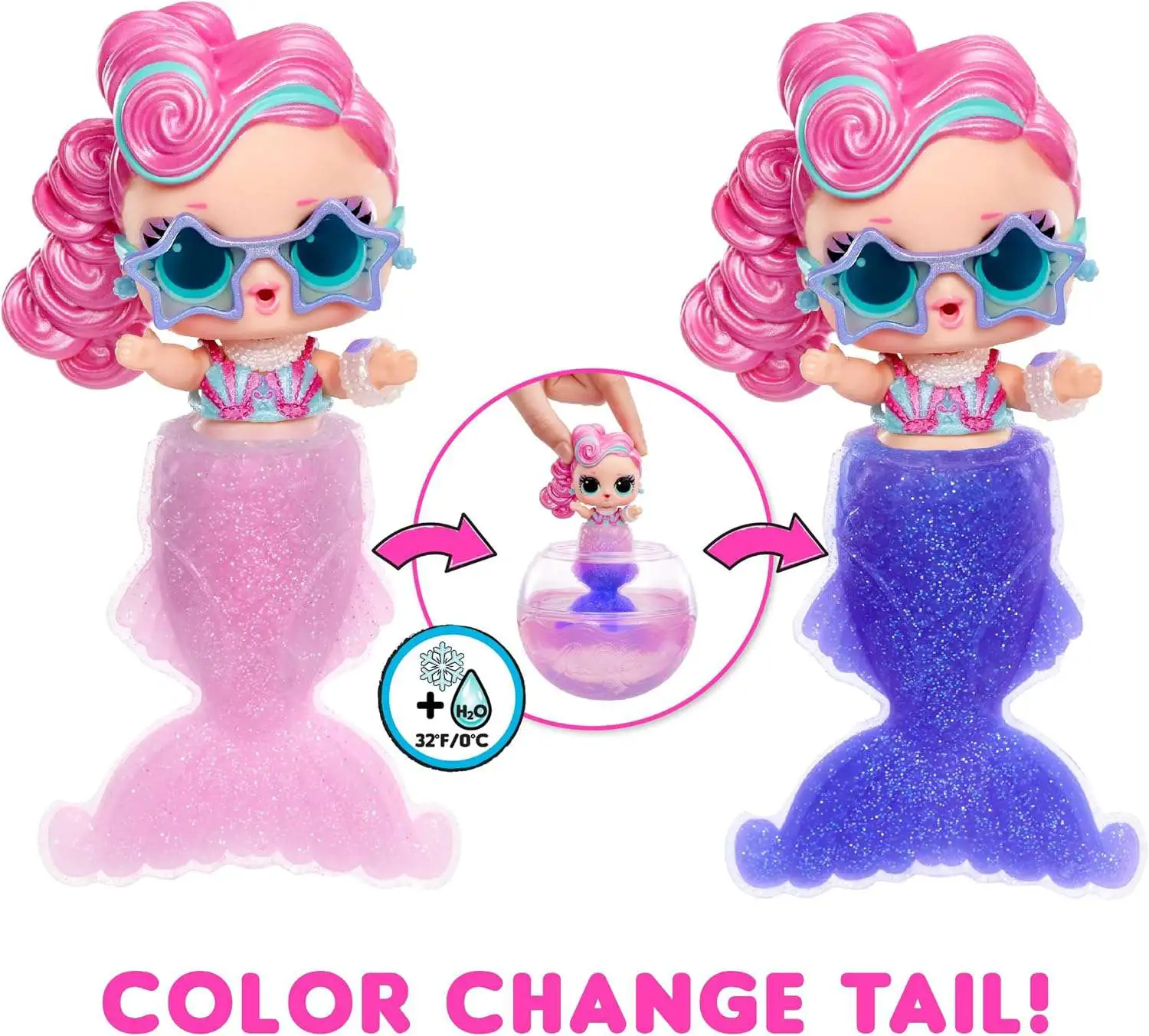 LOL Surprise Mermaids Tots Mystery Pack Color Change Tails MGA ...