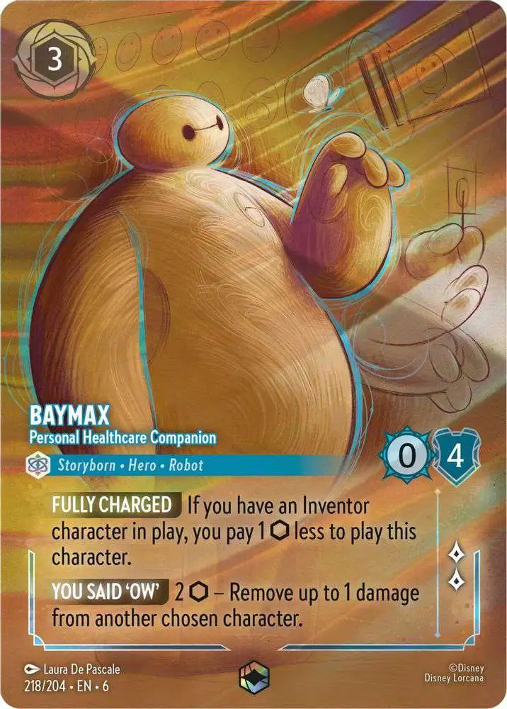 Disney Lorcana Trading Card Game Azurite Sea Single Card Enchanted Baymax - Personal Healthcare ...