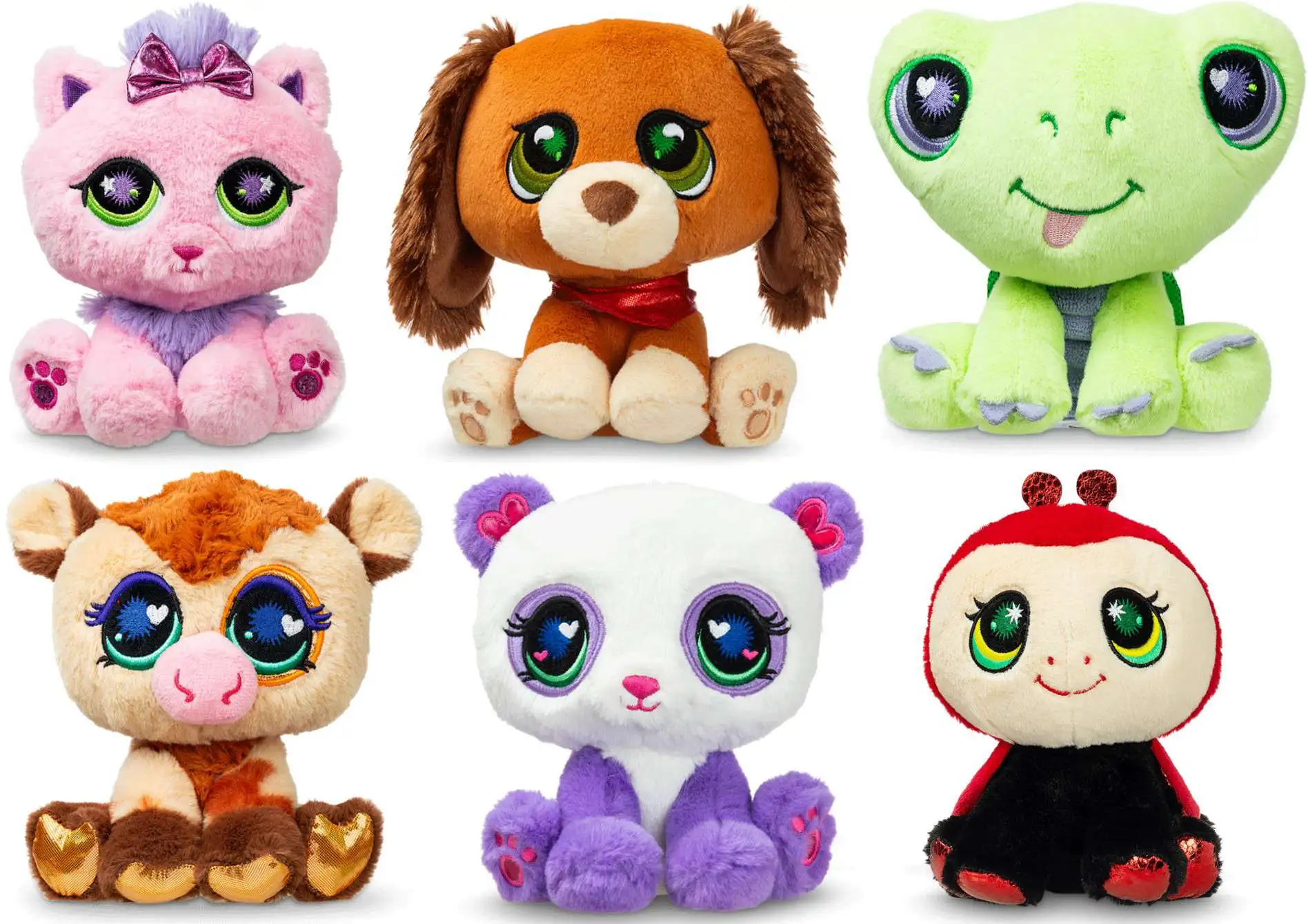 Littlest Pet Shop 2025 Generation 7 Cat, Turtle, Cow, Panda Bear, Ladybug Dog 6 Set of 6 Cuddle ...