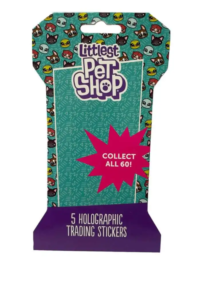 Littlest Pet Shop LPS Exclusive Trading Card Stickers Box 24 Packs, 5 ...