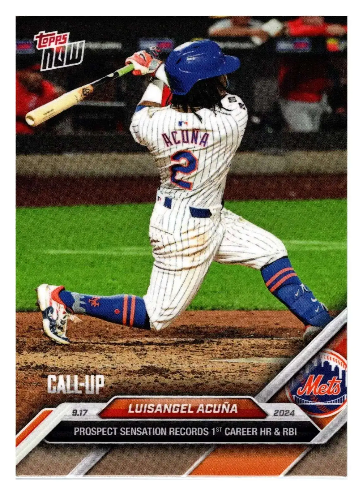 MLB New York Mets 2024 NOW Baseball Single Card Luisangel Acuna 711 ...