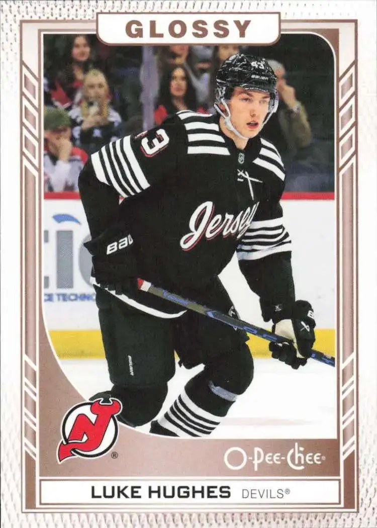 NHL New Jersey Devils 2023-24 Series 1 Single Card Glossy Luke Hughes R ...