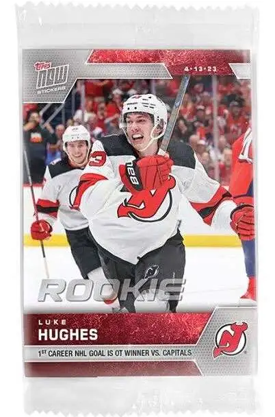NHL New Jersey Devils 2023-24 NOW Hockey Luke Hughes Single Sticker ...