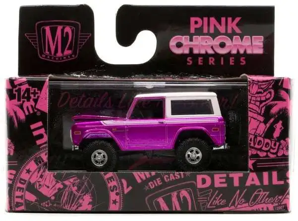 M2 Machines Pink Chrome Series 1976 Ford Bronco 164 Diecast Vehicle ...