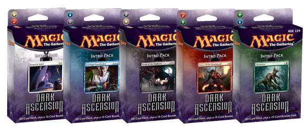 Magic The Gathering Dark Ascension Set of 5 Intro Packs Wizards of the ...