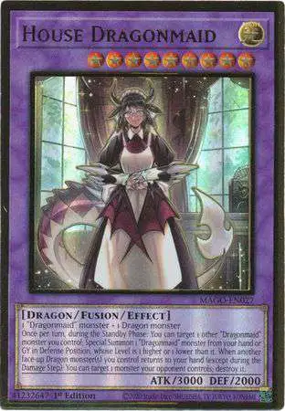 YuGiOh Maximum Gold Single Card Premium Gold Rare House Dragonmaid MAGO ...