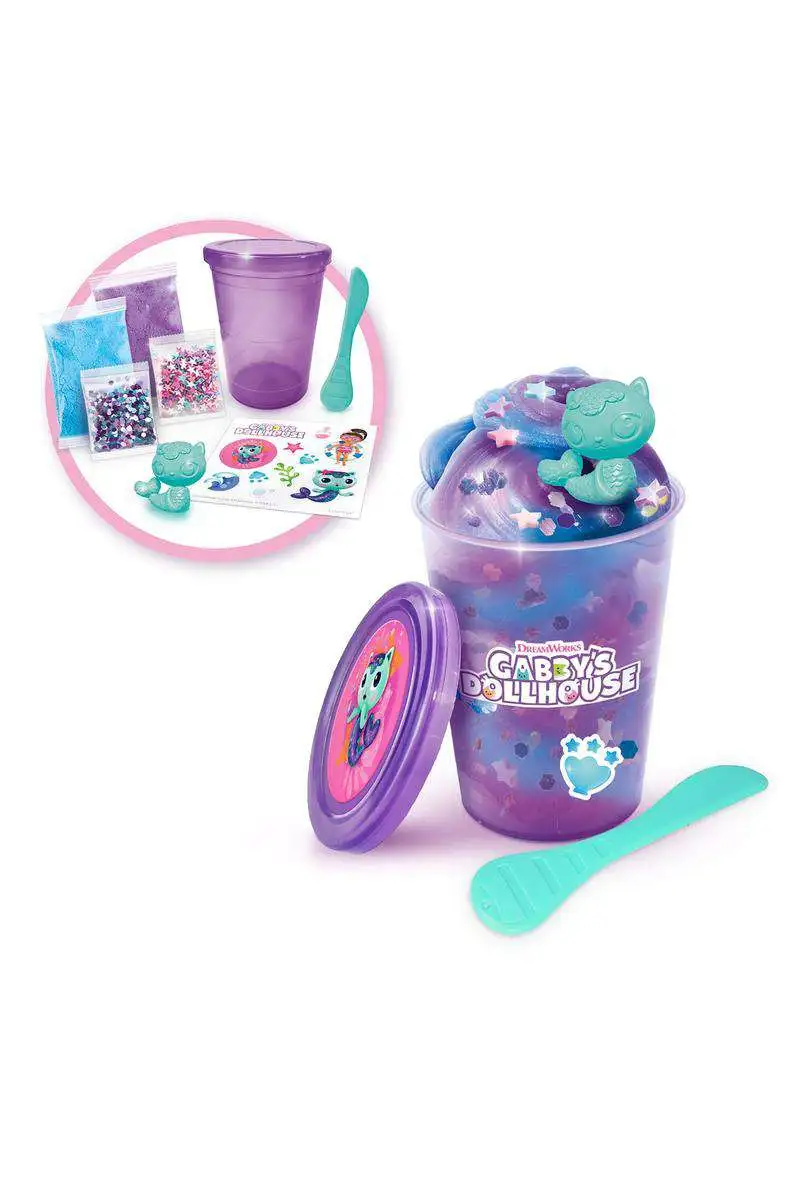 Gabbys Dollhouse Dreamworks Mini Cat Box Make Mercat Slime Sensory Kit ...